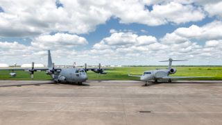 BAE Systems and L3Harris deliver first EC-37B Compass Call aircraft to ...